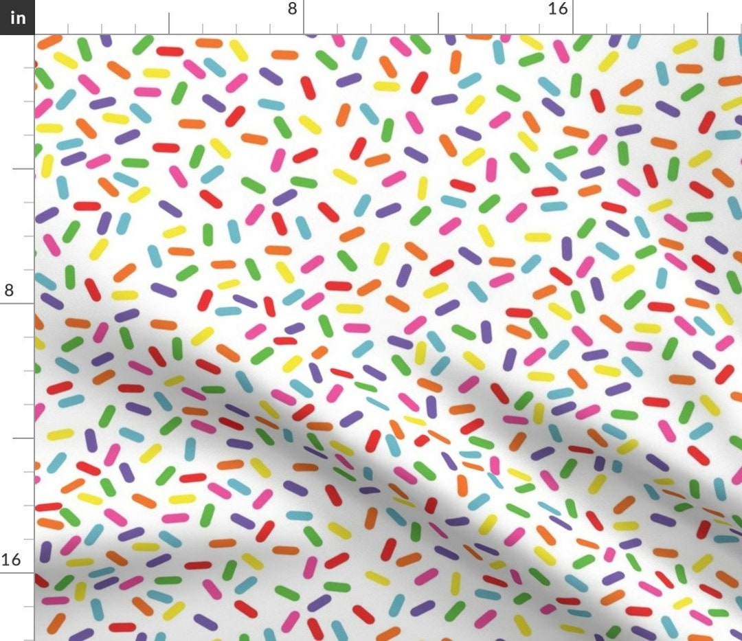Ice Cream Sprinkles Fabric Just Sprinkles by Unasomerville Rainbow ...