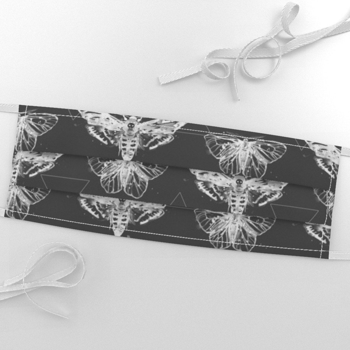 Moths Fabric Geometric Moths Inverted by Sam Nagel Moths | Etsy