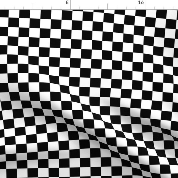 Black and White Checked Fabric - Etsy