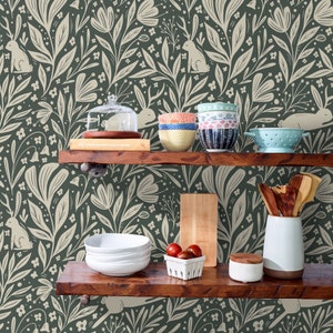 Jackalope Wallpaper Antlered Rabbits in the Flowers by Writtenbykristen ...