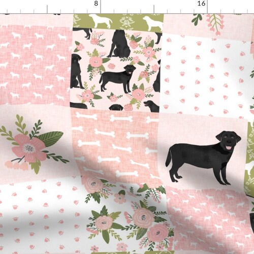 Labrador Retriever Dog Fabric Black Lab D Dog Breed Quilt - Etsy