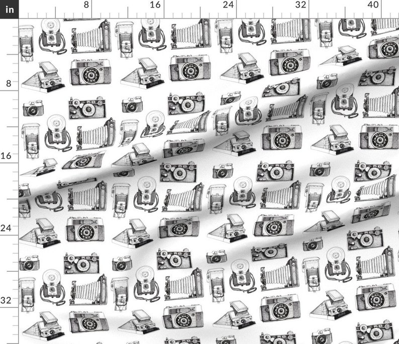 Cameras Fabric Vintage Camera Collection by - Etsy
