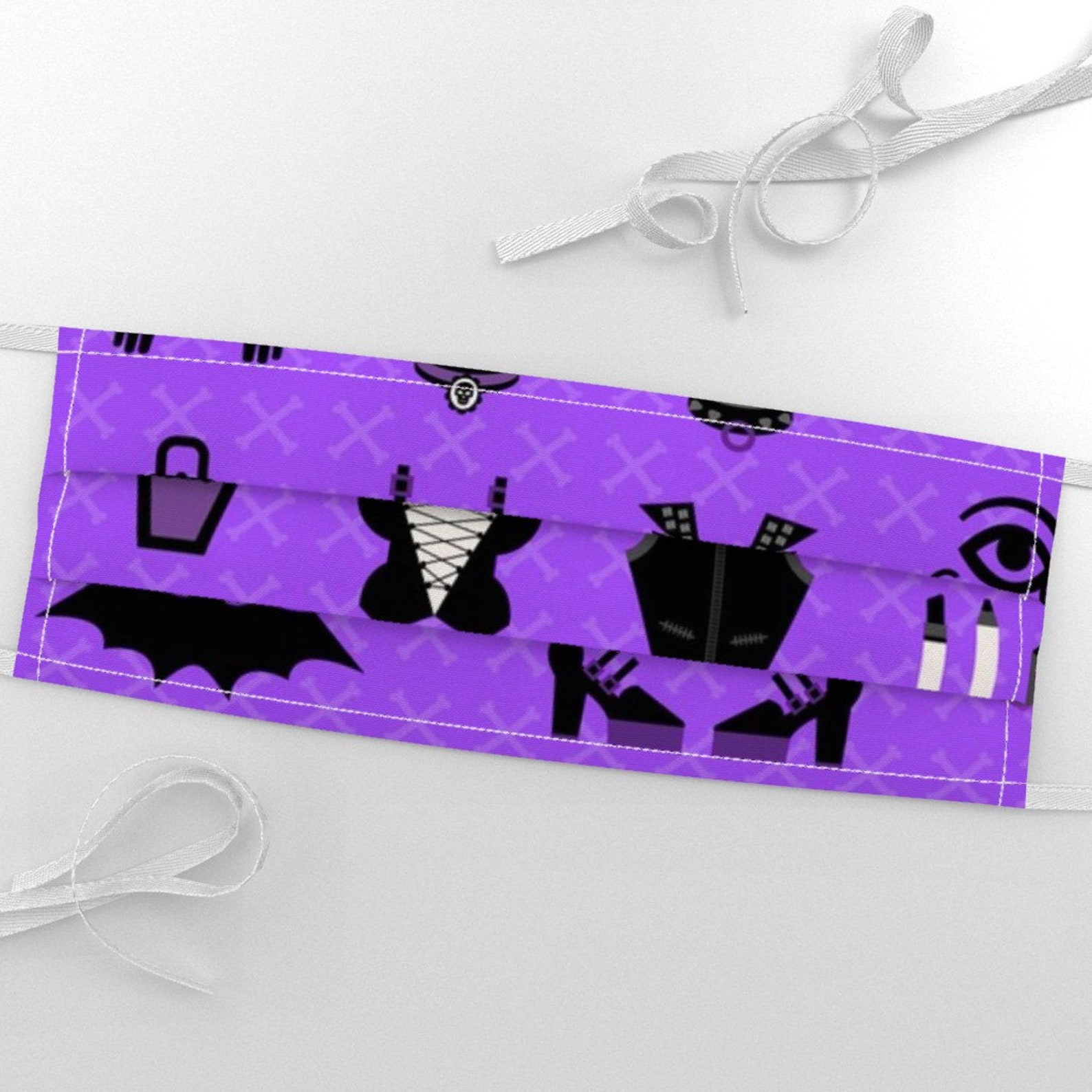 80s Pop Goth Fabric Cute Goths by Pinkowlet Kawaii Goth | Etsy