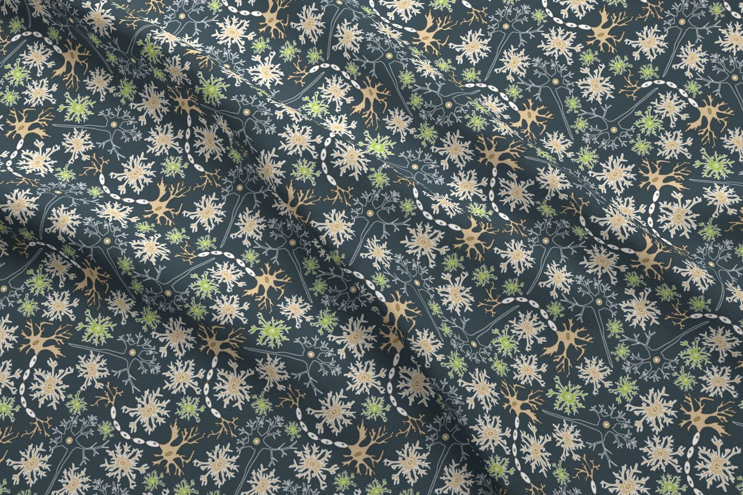 Neurons Fabric Even More Neurons By Mag-O Medical School | Etsy