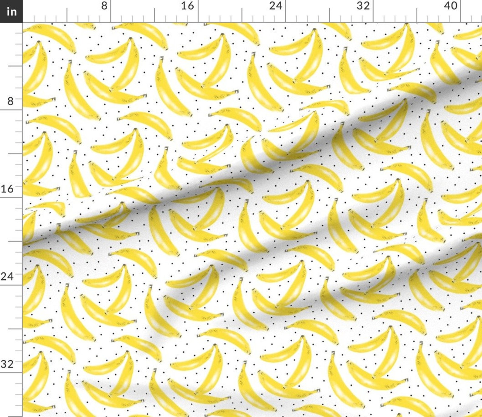 Banana Fabric Banana Bunches With Dots by Tarareed Modern - Etsy New ...