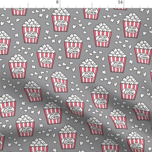Popcorn Fabric Popcorn on Mint Green by Caja Design - Etsy