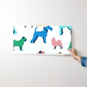 Dog Wallpaper Patterned Dogs Vibrant Big by Ewa Brzozowska Dog Custom ...