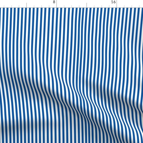 Royal Blue Pinstripe Fabric - Etsy