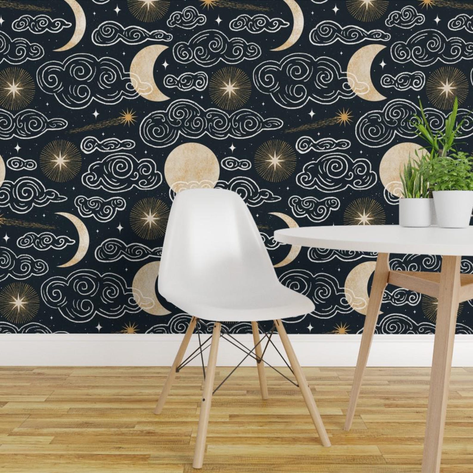Dreamy Sky Removable Peel and Stick Wallpaper - Whimsical Night ...