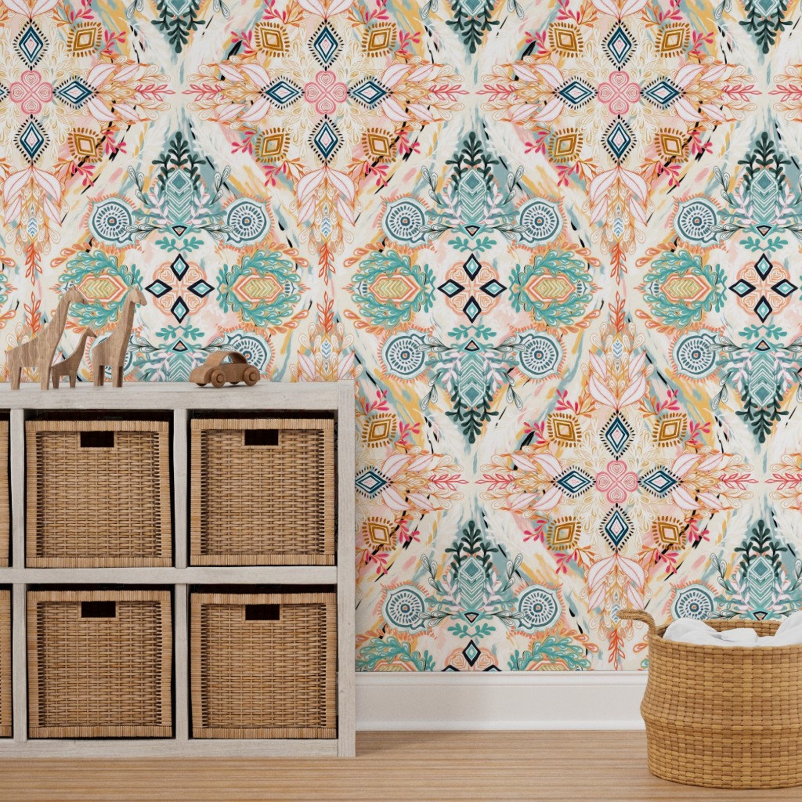 Tile Wallpaper Wonderland in Spring Small Print by Micklyn - Etsy