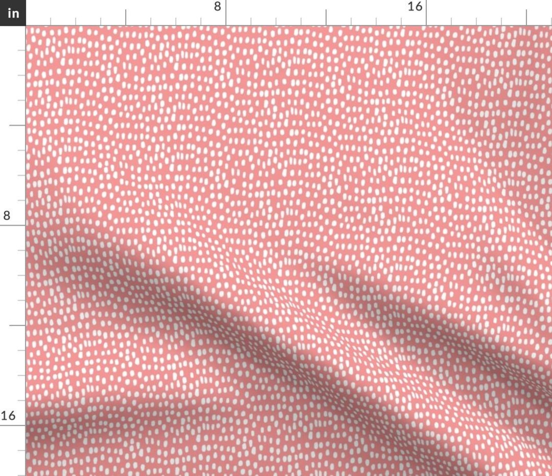 Rose Pink Dots Fabric Rose Paint Dabs by Gabrielleneildesign Modern ...