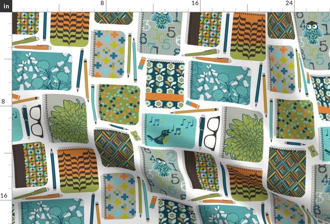 Colorful Notepads Fabric - Notebooks Journals and Diaries by Cjldesigns ...