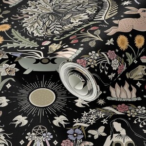 Dark Midsommar Removable Peel and Stick Wallpaper - Witchcraft Floral ...