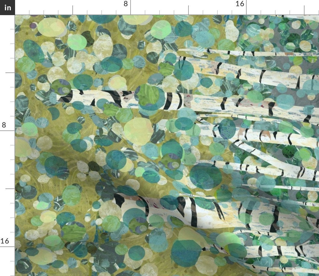Birch Forest Fabric Birch Forest by Sarah Treu Woodland - Etsy