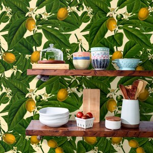 Lemon Wallpaper Lemon Botanical by Peacoquettedesigns Lemon Custom ...
