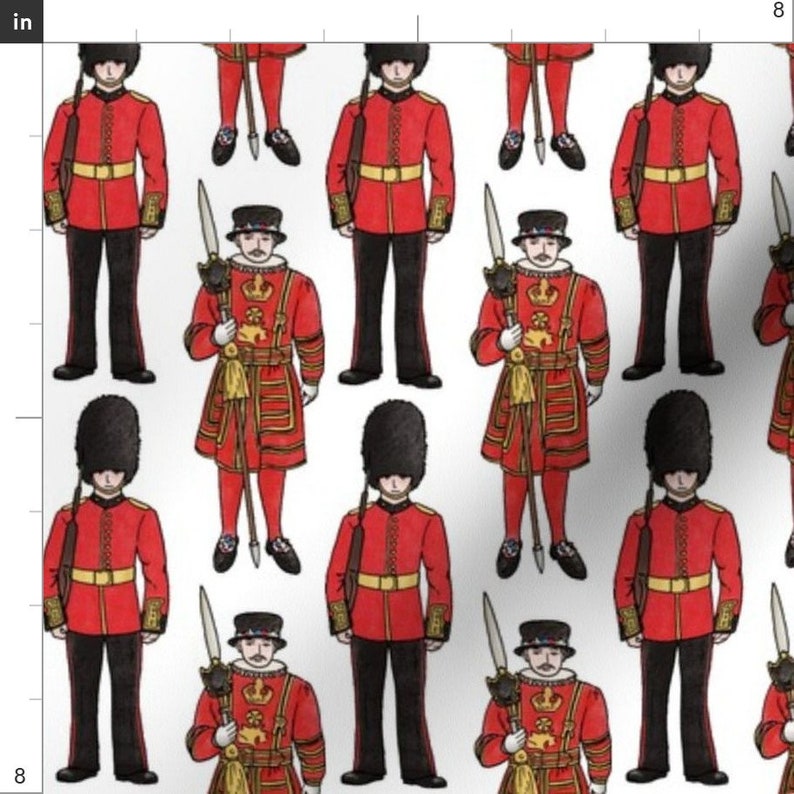 London Soldiers Fabric London Calling Soldiers by Hazel | Etsy Canada