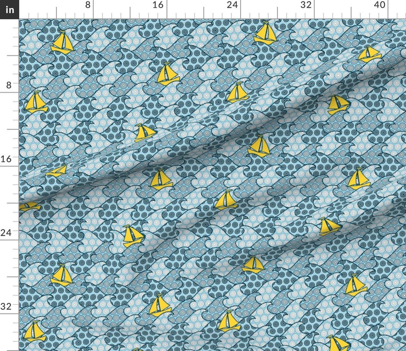 Sailing Fabric Floating in Circles by Heleenvanbuul | Etsy