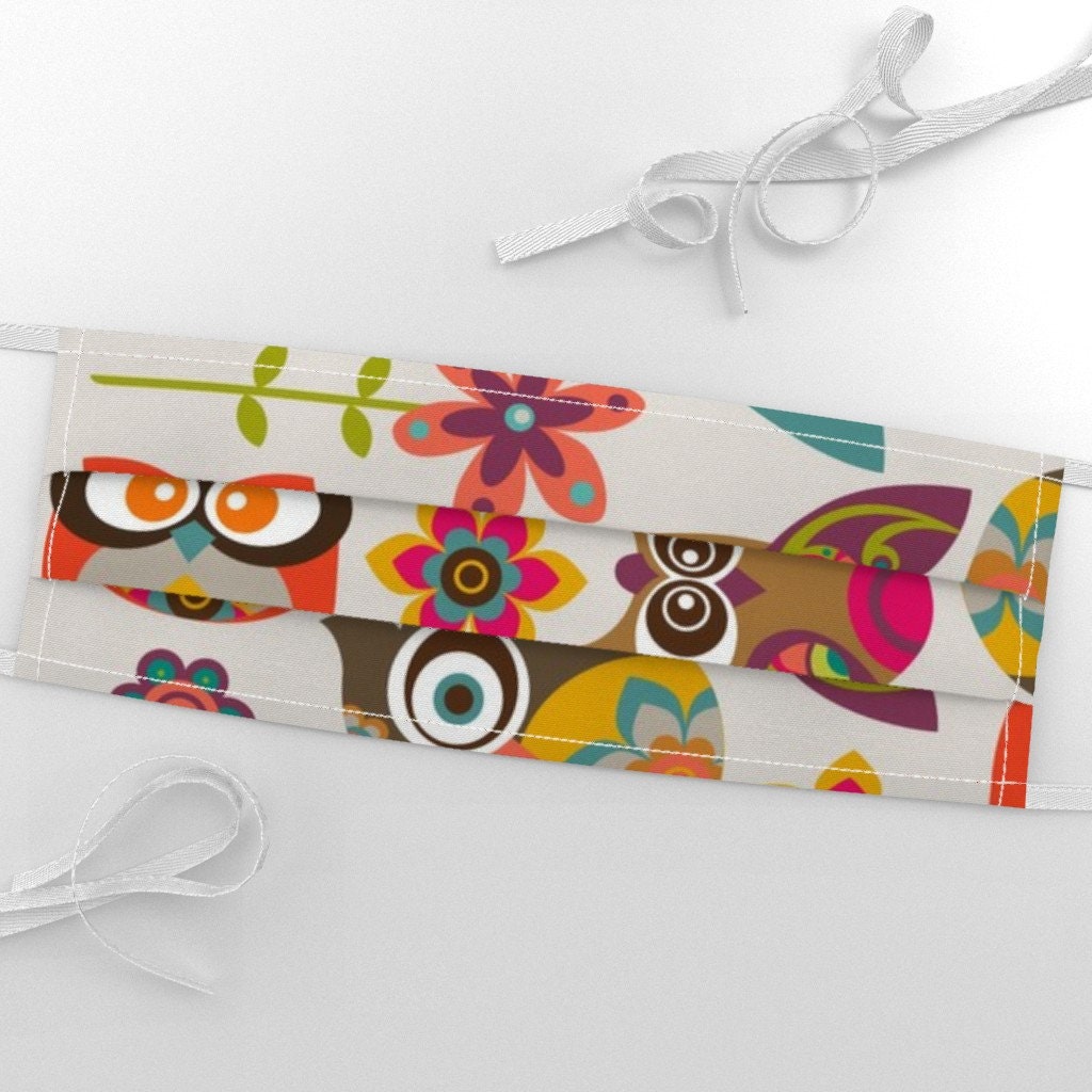 Cute Mod Owls Fabric New Little Owls By Valentinaharper | Etsy