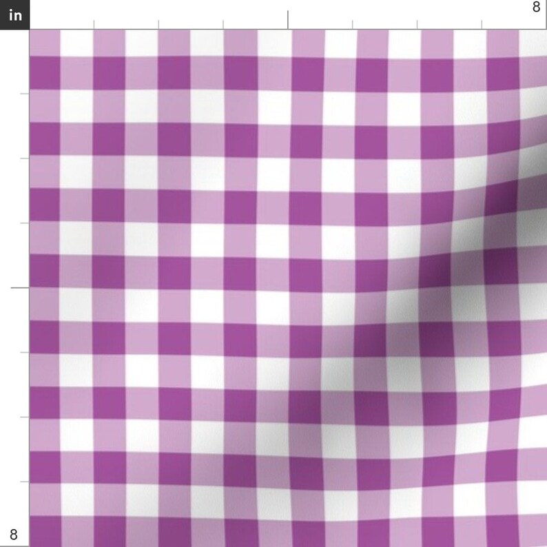 Purple Gingham Fabric Mini Gingham Grape by - Etsy