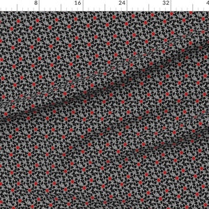 Card Suits Fabric Card Suit Leaves Gray by Siya Poker | Etsy