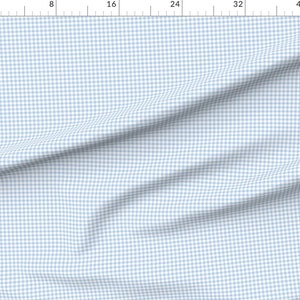 Blue Gingham Fabric Foggy Morning Pale Blue Gingham Check by - Etsy