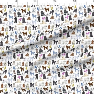 Poodles Fabric Poodles White by Creativeworksstudios Pets Dogs Balloon ...