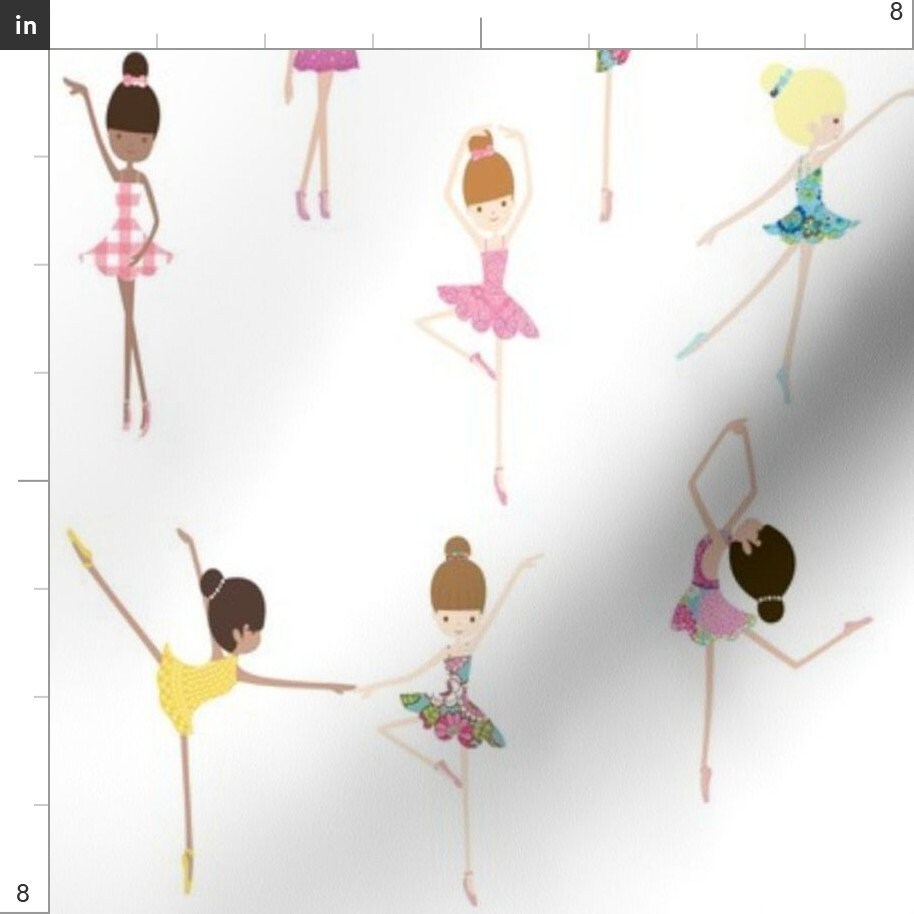 Girls Ballet Fabric Born to Dance the Ballet by - Etsy