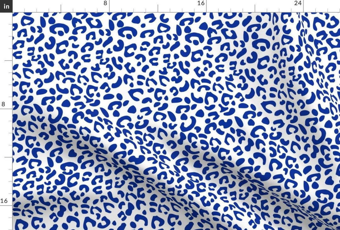 Blue Cheetah Print Fabric - Cheetah Cobalt by Lulabelle - Cheetah ...