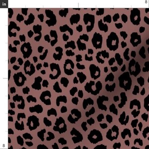 Leopard Fabric - Pale Mauve Leopard by Kimsa - Moody Mauve Purple Black ...