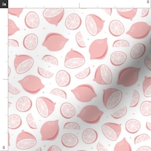 Pink Lemonade Fabric Pink Lemons by Robyriker Lemon Citrus - Etsy