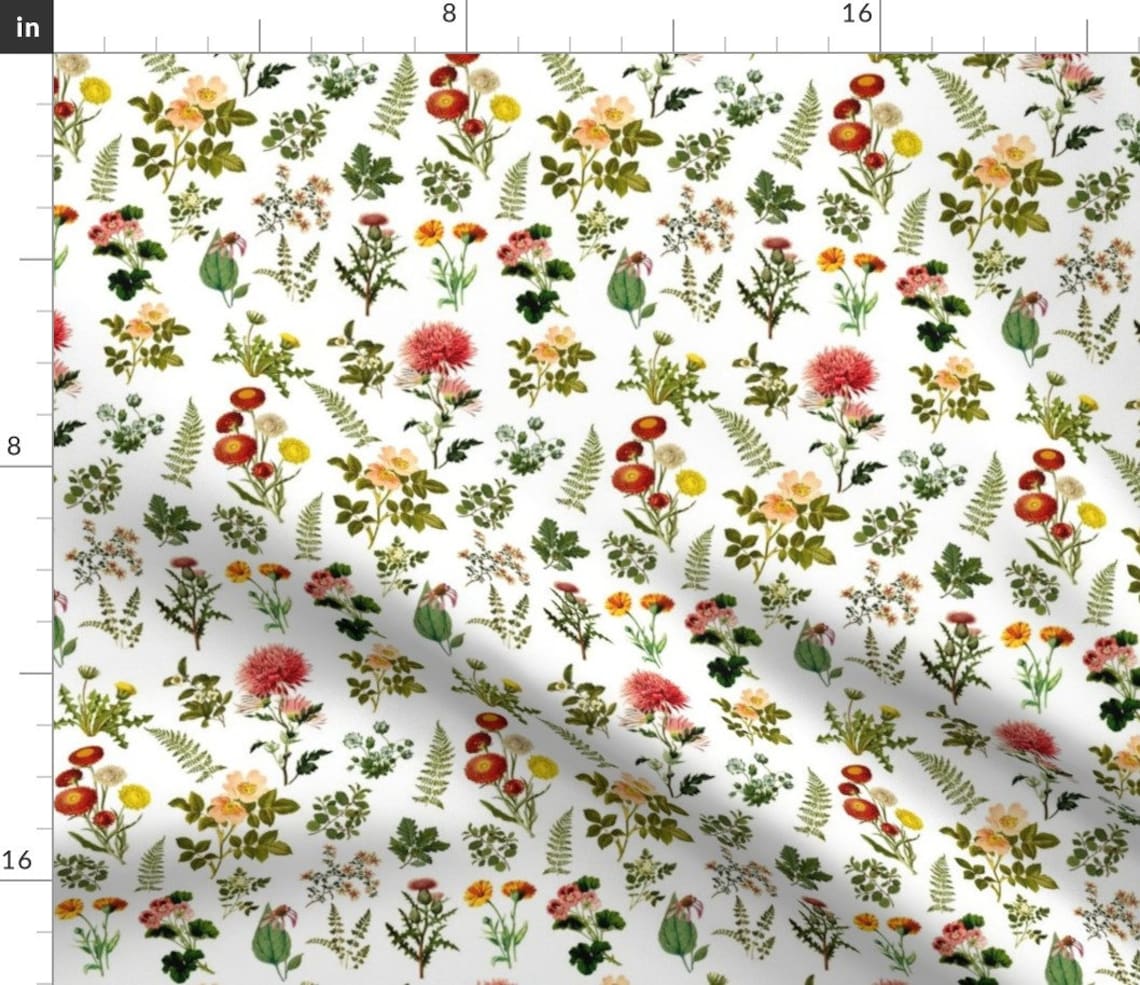 Botanical Garden Fabric Lil Botanical Garden by Shopcabin - Etsy