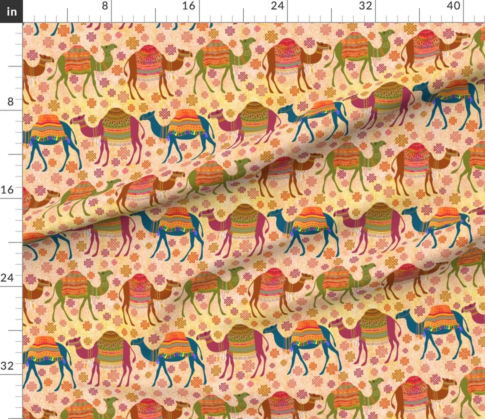 Moroccan Camels Fabric Marrakesh Camel Tours by Vo Aka - Etsy