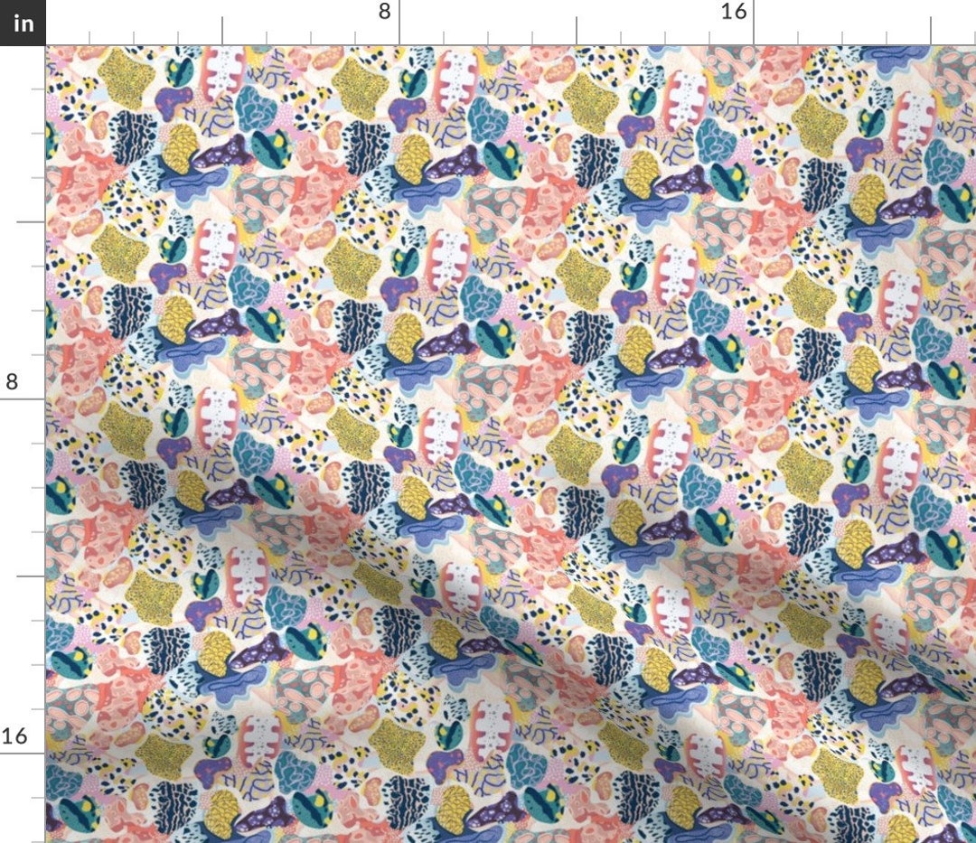 Coral Reef Colorful Underwater Fabric Sea Slug Small Scale - Etsy