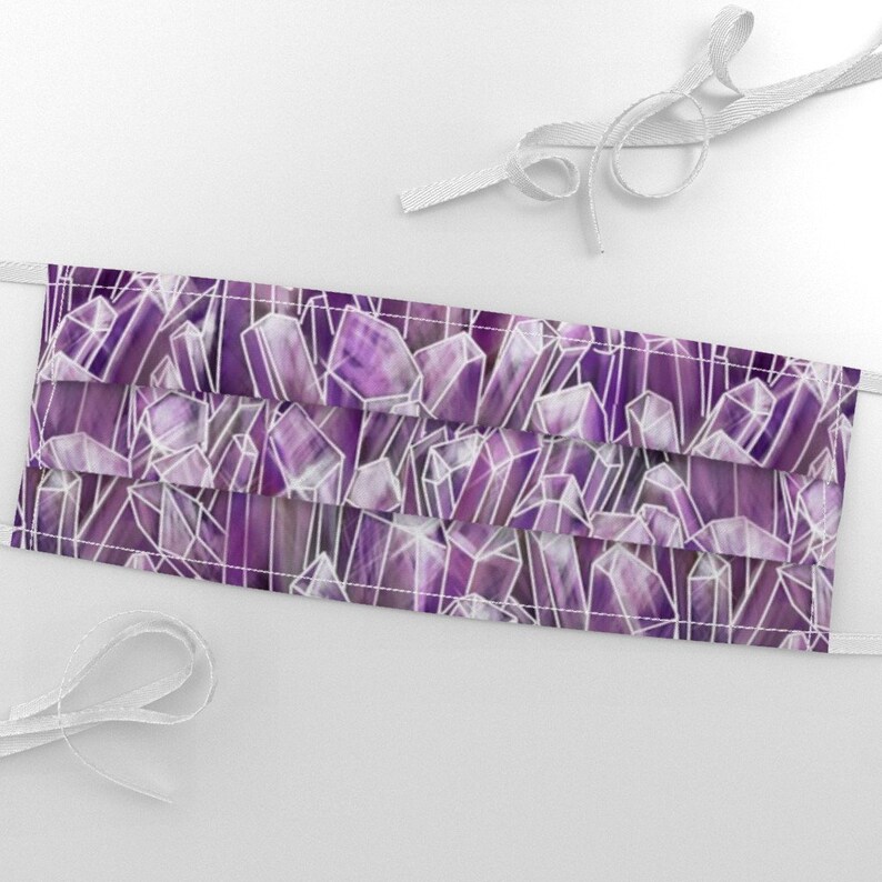 Amethyst Purple Fabric Amethyst Quartz Crystal Field Geode | Etsy
