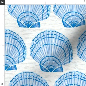 Summer Seashells Upholstery Fabric Clams by Vivdesign Coastal Beach ...