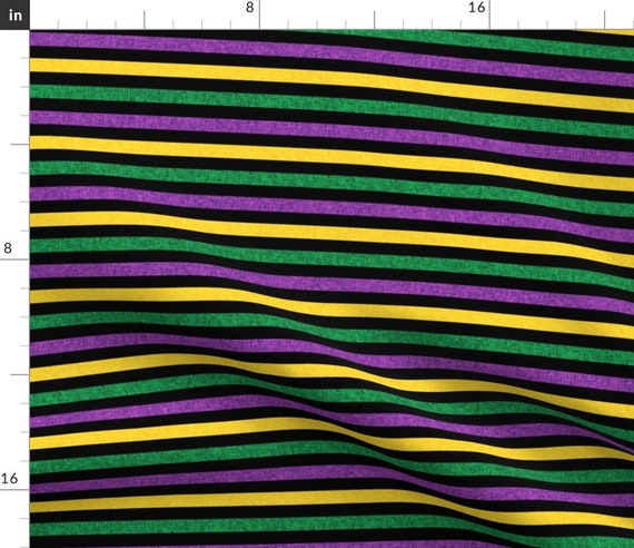 Mardi Gras Fabric Mardi Gras Stripes by Charlottewinter | Etsy