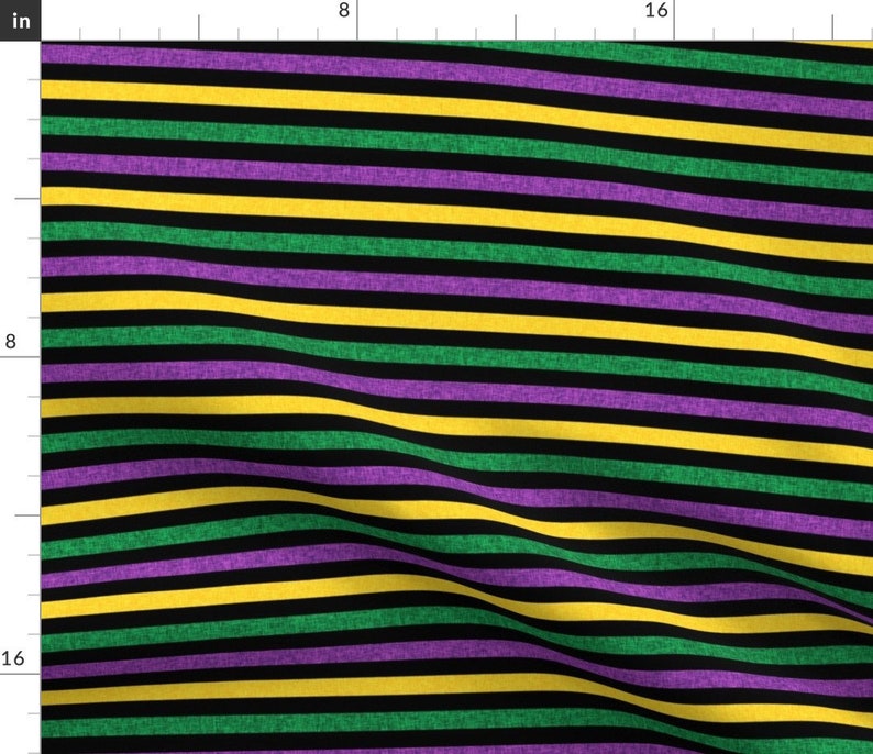 Mardi Gras Fabric Mardi Gras Stripes by Charlottewinter - Etsy