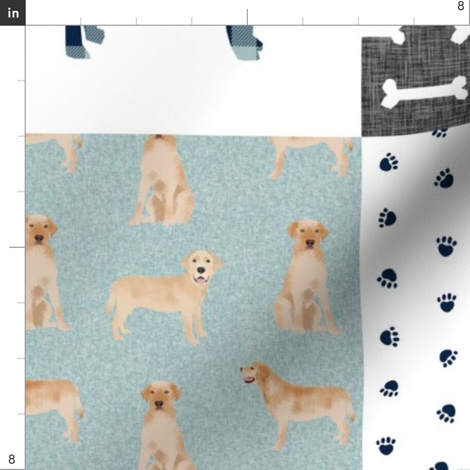 Yellow Lab Fabric Yellow Labrador Pet Quilt B Cheater Quilt | Etsy