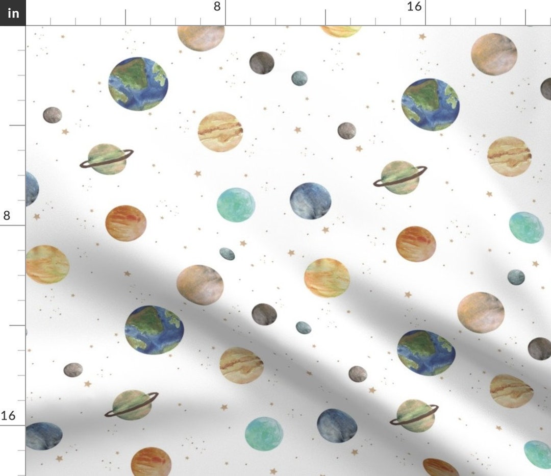 Solar System Fabric Solar System by Shelbyallison - Etsy