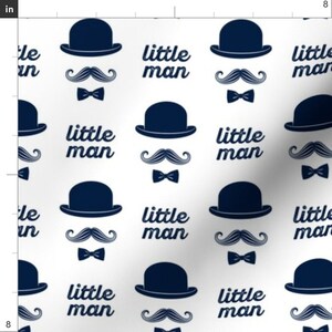 Little Man Fabric Little Man Dapper Navy by Littlearrowdesign Bowler ...