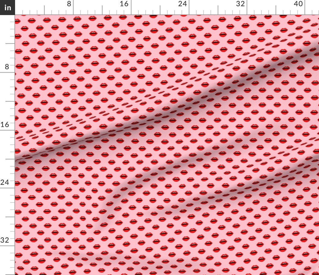 Lips Fabric Lips Red Lipstick Girls Beauty Makeup Cute by | Etsy
