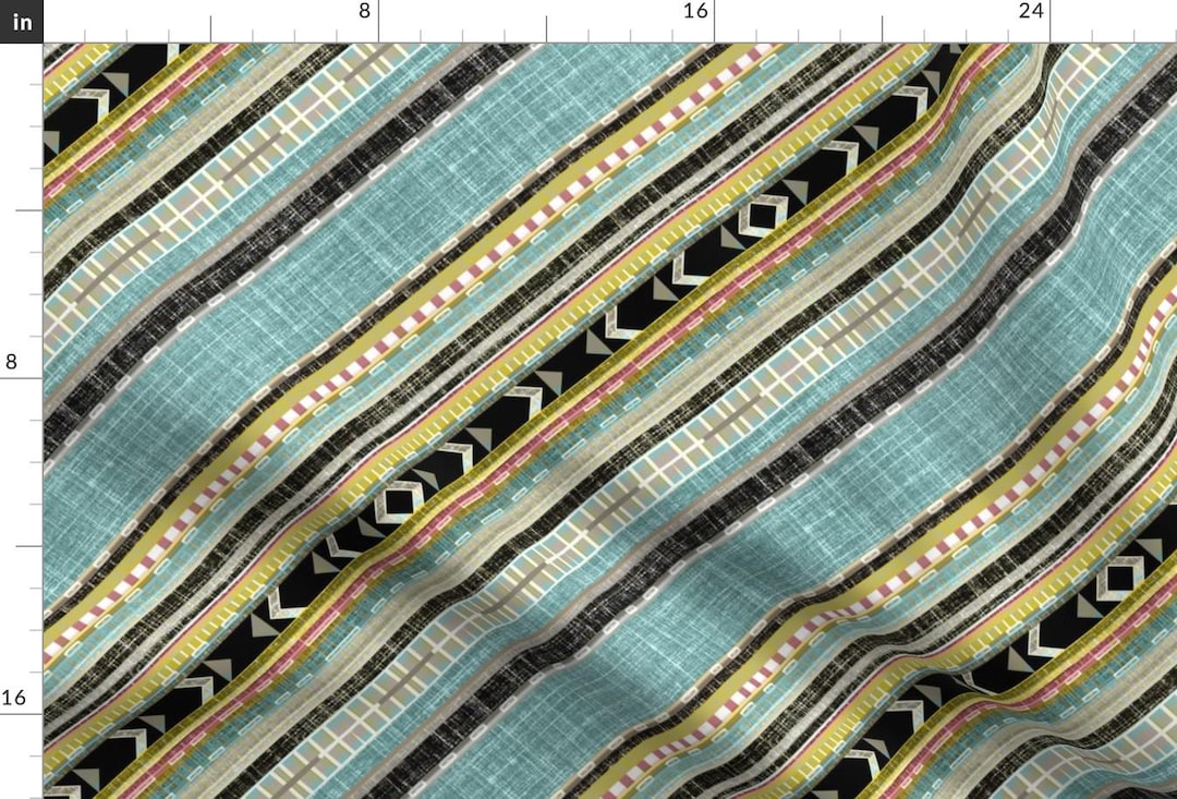 Aztec Fabric Southwest Stripe Diagonal by Joanmclemore Southwestern ...