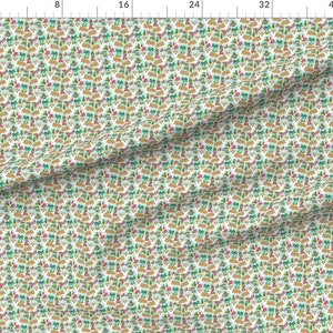 Light Blue Corgi & Tiki Fabric Corgi Tiki Fabric by - Etsy