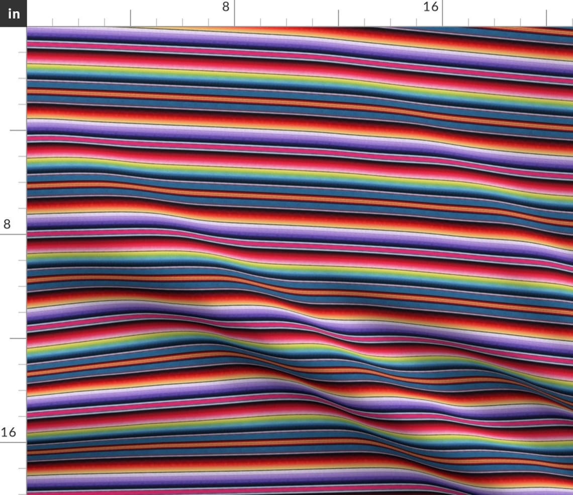 Serape Stripe Fabric Serape by Sewingpatternbee Rainbow | Etsy