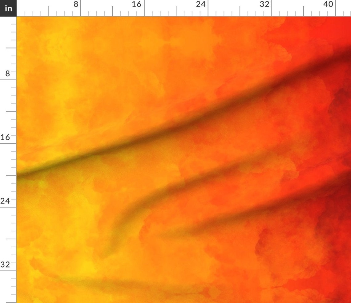 Fire Ombre Orange Yellow Fabric Fire Ombre by Aspie Giraffe - Etsy