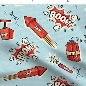 Explosives Fabric Tnt Cartoon Explosives Xl Extra Large Sky - Etsy