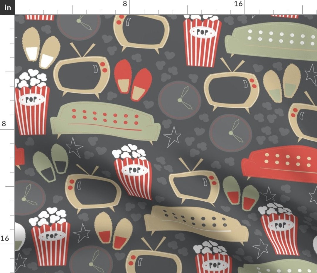 Snack Fabric Snack Time Slack Time by Papercanoefabricshop - Etsy