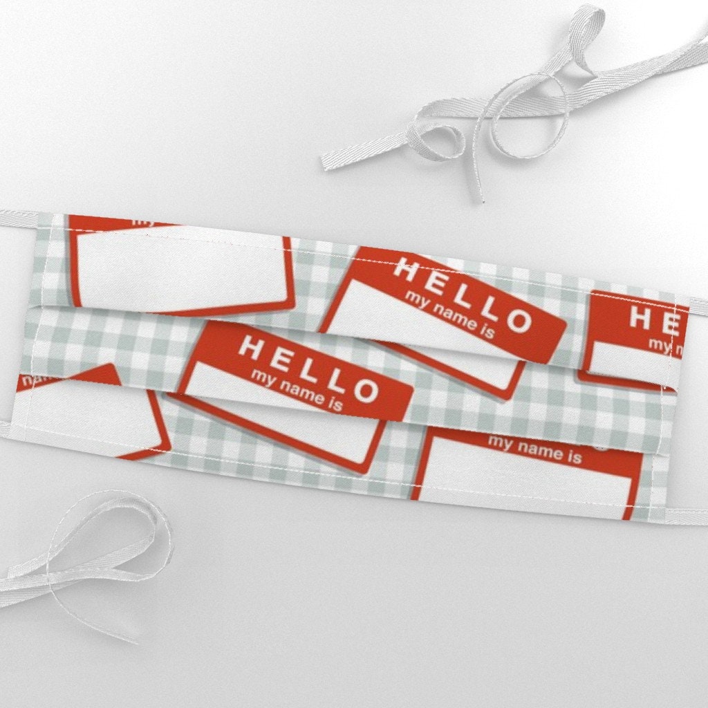 Hello Fabric Hello My Name Is... by Weavingmajor Hello | Etsy