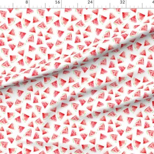 Summer Watermelon Fabric Watercolor Watermelon by - Etsy