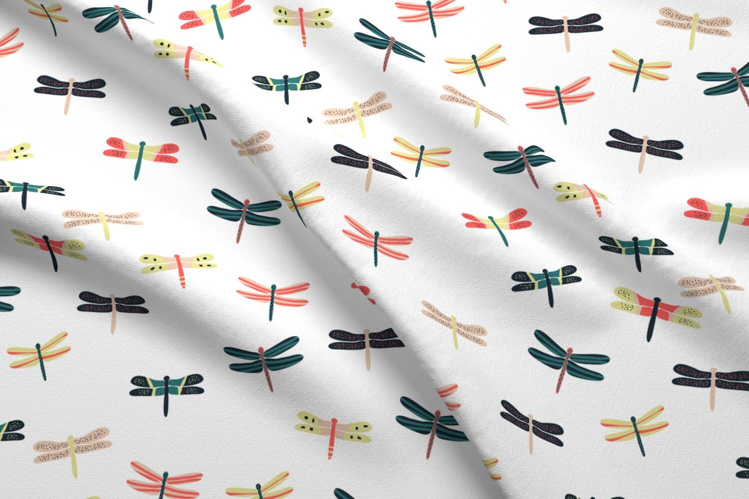 Dragonfly Fabric Dragonflies By Shelbyallison Summer | Etsy